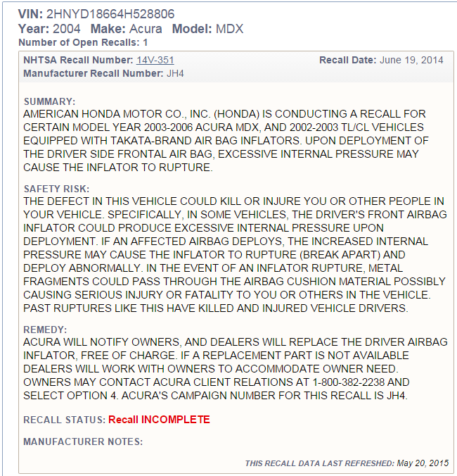 3 VIN Lookup Resources for the Takata Airbag Recalls | DataOne Software